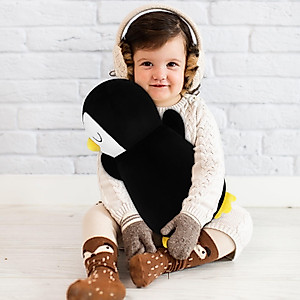 Achwishap Penguin Plush,Soft Penguin Stuffed Animal Plush Toys,Cute Plushies Stuffed Penguin,Kawaii Plush Penguin Pillow,Black Penguin Body Pillow Gifts for Kids Adults Birthday(Penguin,14”)