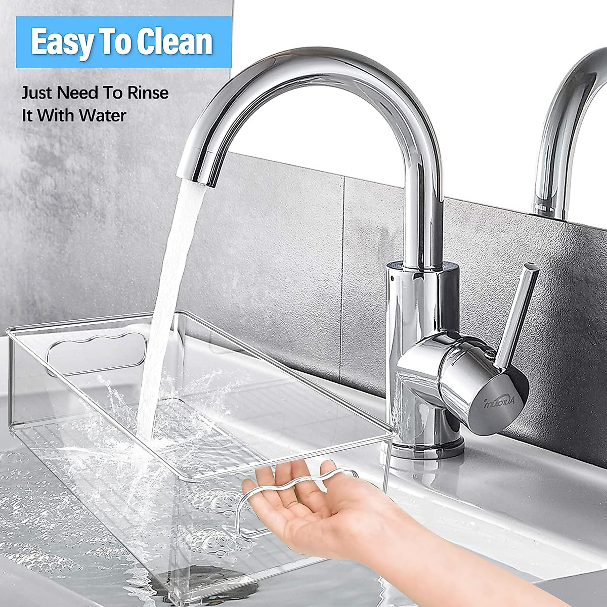 Refrigerator Organizer Bins - 6 Pack Fridge Organizers and Storage Clear, Three Size Clear Stackable Storage Bins for Pantry, Freezer, Cabinet, Drawer - BPA Free