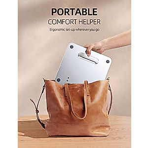 Nulaxy 360 Rotating Laptop Stand for Desk, Laptop Riser Adjustable Height and Angle, Foldable and Portable Travel Laptop Stand, Holds up to 22lbs, Fits All MacBook, Laptops