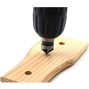 Auniwaig Countersink Chamfer Titanium Coated Tool Deburring Tool Set Metal Wood Drill Bits HSS 4pcs