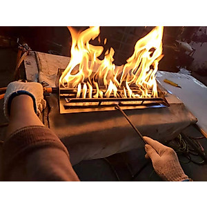 Americangaslogs 18"-30" Burner Pan for Gas Fireplace Gas Fireplace Burner Gas Logs Propane Burner (18 inch Two Pipe)
