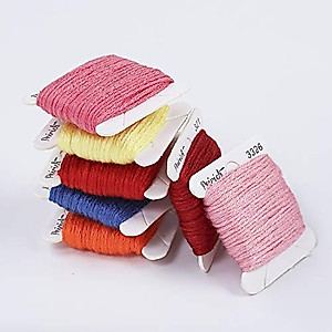 Peirich Embroidery Floss Organizer Box - 24 Compartments with 100 Hard Floss Bobbins and 459 Color Number Stickers
