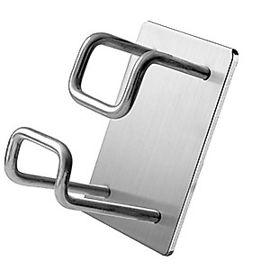 DOITOOL Adhesive Hook Rope Towel Hanger Washbasin Hook Stainless Steel Robe Towel Hook for Home Kitchen Bathroom