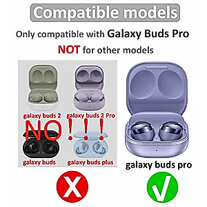 6 Pairs Replacement Galaxy Buds Pro Eartips Earbuds, S/M/L 3 Size Silicone Rubber Flexible Ear Tips Buds Wing Tips Fit in Case Compatible with Samsung Galaxy Buds Pro - Phantom Black