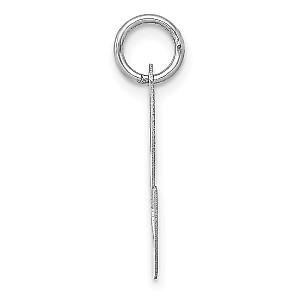 14K White Gold Large Dainty Letter C Initial Name Monogram Necklace Charm Pendant Only