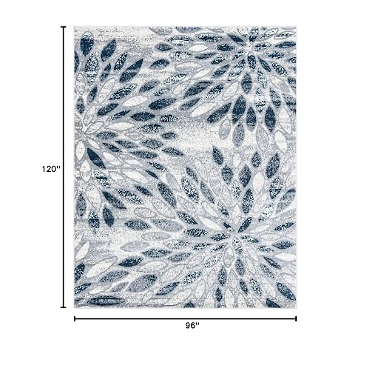 Rugs.com Charleston Collection Rug – 8' x 10' Gray Low-Pile Rug Perfect for Living Rooms, Large Dining Rooms, Open Floorplans