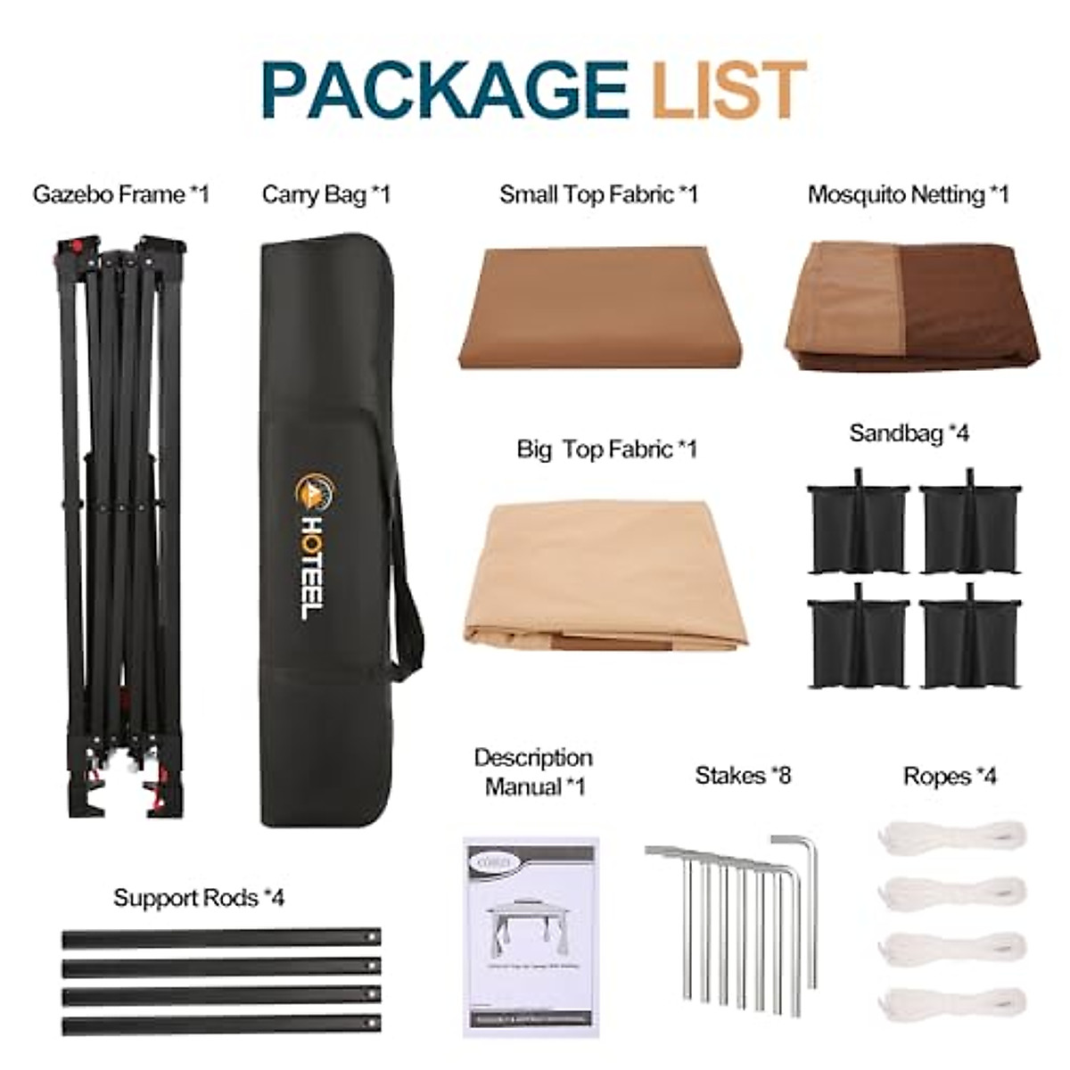 COBIZI 11x11 Pop Up Gazebo Canopy Tent Easy Up Outdoor Gazebo Waterproof Upgrade Portable Gazebo with Mosquito Nettings, Double Vented Roof and Carry Bag for Patio Garden Lawn(Khaki)