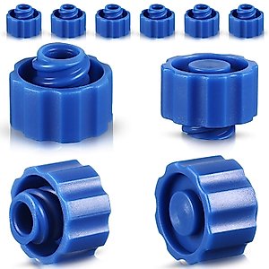 Syringe Tip Caps No Needle Lock Cap for Feeding Tubes Lab Supplies, Blue (300 Pieces)