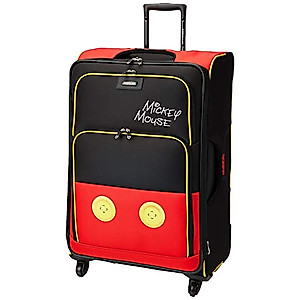 American Tourister Disney Softside Luggage with Spinner Wheels, Mickey Mouse Pants, Checked-Large 28-Inch