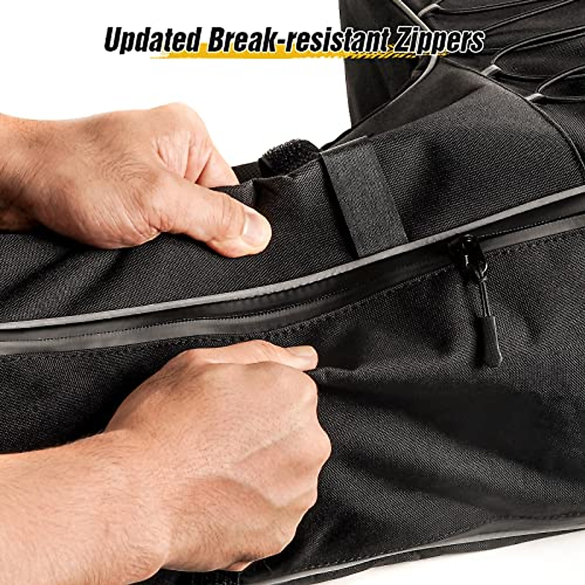 Morjor ATV Bag with Extra Waterproof Cover & Upgraded Zippers, ATV Bags Rear Rack Bags with Back Seat for Passenger