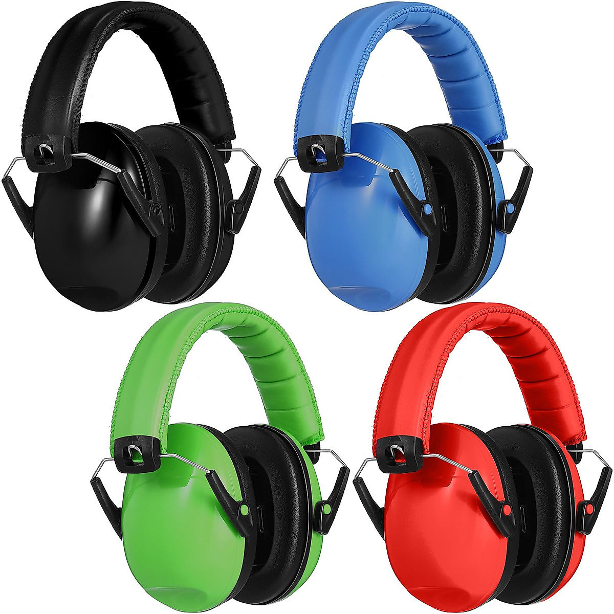 Xuhal 4 Pcs Kids Ear Protection Safety Earmuffs Hearing Protection Headphones for Noise Reduction Soundproof(Multicolor)