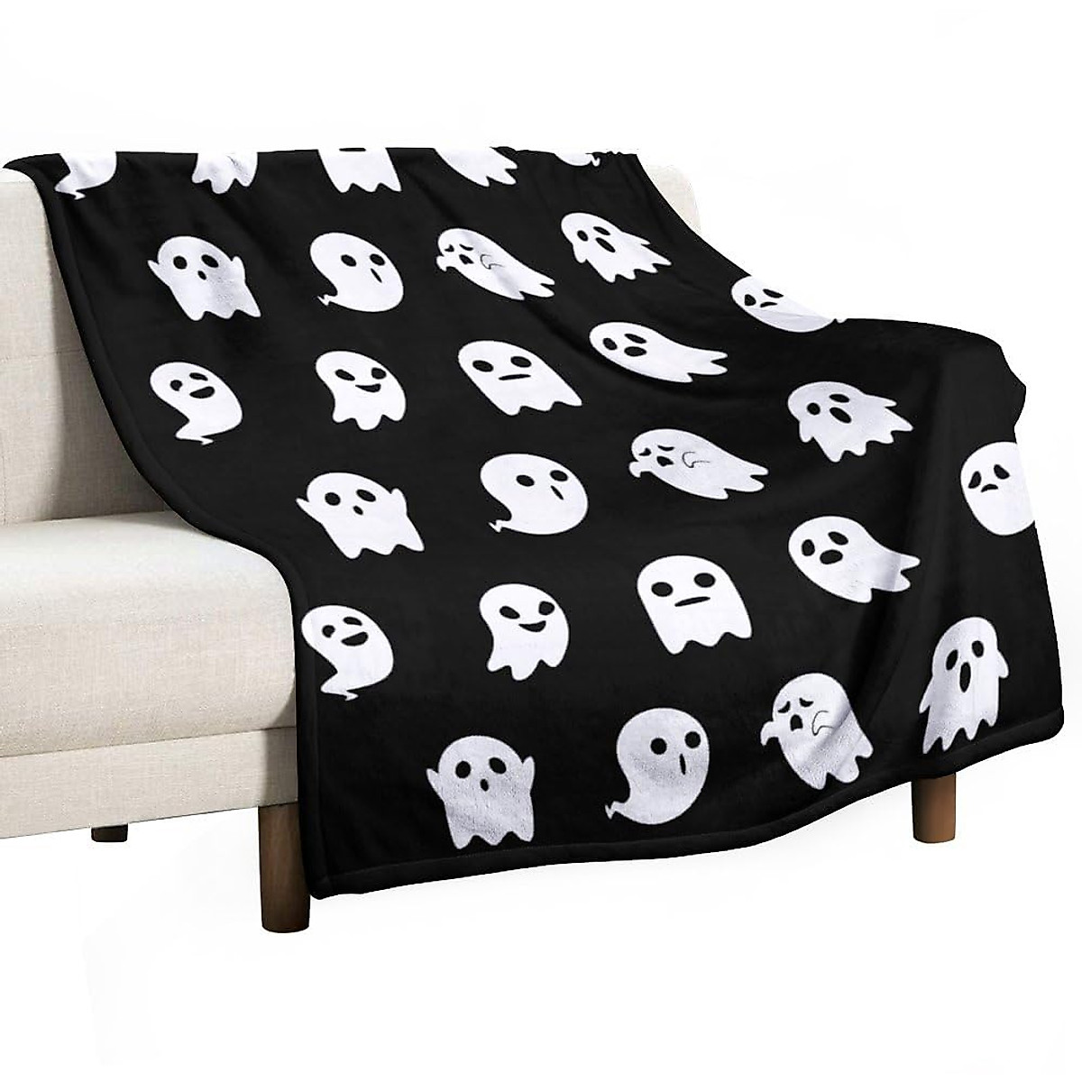 Halloween Blanket Lightweight Spooky Throw Blanket Halloween Themed 30x40 inches Soft Halloween Decors Cozy Plush Halloween Decorations Blankets Throws Gifts for Women Men Kids Baby Birthday Bed Sofa