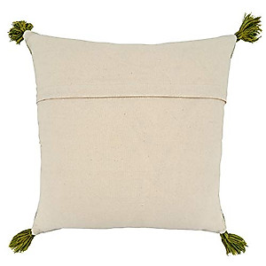 SARO LIFESTYLE Embroidered Floral Throw Pillow, 20" Cover Only, Green