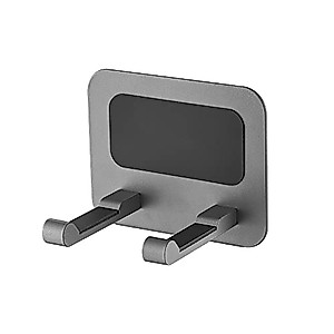 GQOG Hair Dryer Holder Adhesive Wall Mount Space Aluminum Blow Dryer Stand(Single Holder)