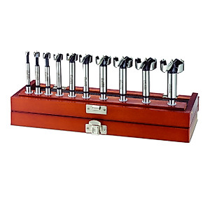WOODRIVER High-Carbon Steel 10-Piece Forstner Bit Set