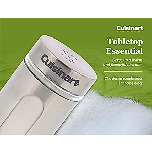 Cuisinart Salt and Pepper Shakers Set, 2.8 ounces - Easy to Fill Glass Salt and Pepper Shakers with Viewing Window - Great for Storing Salt and Pepper, Spices and Seasonings - Black