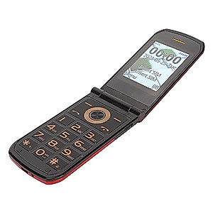 Senior Cell Phone, Flip Design, Dual Screens, Big Buttons, Clear Sound, SOS with GPS, 4G Unlocked (Red)