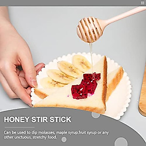 UPKOCH Coffee Stirrers 4pcs Cocktail Mini Finger Household Party Stirring Dispense Dropper and Dippers Shaped Dipper Drizzle Honeycomb Pot Favors Plastic Coffee Server Beverage Bar for Coffee Syrup