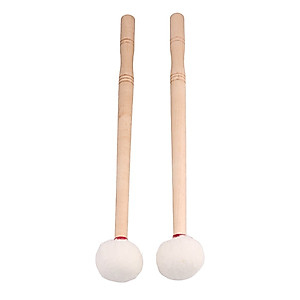 Lovermusic Length 33.5cm Timpani Stick Felt Mallet with Wood Handle Drum Accessories Pack of 2