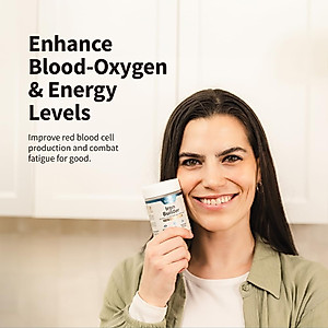 Natural Blood Builder Iron Supplements, 21mg Iron Pills to Increase Energy, Metabolism & Digestion, Absorbs Quickly Vitamins Organic Nutrients (60 Capsules)