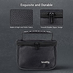 SMALLRIG Mini Camera Storage Bag, Protective Carrying Case, Handbag Box for DJI Action 2 / Follow Focus / LED Light / Microphone, Adjustable Dividers – 3704