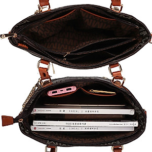 MKF Collection Signature Tote Bag for Women, Vegan Leather Handbag, Crossbody Top-Handle Ladies Shoulder Bag Purse By Mia K