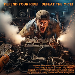 4 Pack Rodent Repellent, Peppermint Oil Evolute Formula for Rat and Mouse Use, Safe for Humans and Pets, Effective Repellent for Home, Car, Underhood, Garage, Indoor and Outdoor…