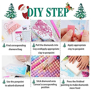 Stitch Diamond Painting Kits for Valentine's Day,Diamond Art Kit for Adults,5D Cute Diamond Dots Full Drill Round for Parents-Children Interrction,Wall Decor,Gift,Relaxing(16X12)