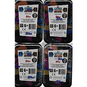 Match Attax 2020 2021 Topps UEFA Champions League Soccer Trading Card Game Sealed MEGA Collector's Tins with Bonus Gold Cards and Exclusive Inserts (4 Tin Lot Including one of Each Different Type)