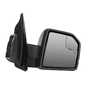 FEIPARTS Tow Mirrors Fit for Towing Mirrors with 2015-2019 for F150 Pickup Truck Power Adjusted Heated Turn Signal Light with Black Housing Manual Folding Manual Telescoping Pair Left Right Mirrors