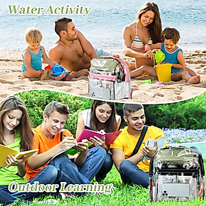 Zhehao 2 Pcs Clear Mini Backpacks Plastic Transparent Backpacks PVC Backpack for Kids, School, Concert, Beach, Stadium, Travel (Black, Pink)