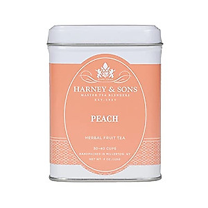 Harney & Sons Loose Herbal Fruit Tea Mothers Day Variety Gift Set (2 Pack, 8oz Total) - Mango & Peach Fruit Tea - Hibiscus, Rosehips, Apple Pieces & Natural Orange and Citrus Flavors - Caffeine-Free