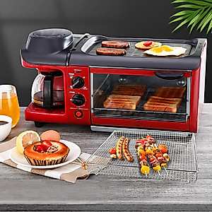 Air Fryer Basket, Compatible for Cuisinart TOA-60 Serie/TOA-65 Air Fryer, 304 Food-Grade Stainless Steel Wire Rack, Cooking and Baking for Convection Toaster Oven