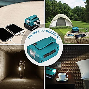 ERJER Replacement ADP05 Power Source, USB Charger Adapter for LXT Lithium-Ion 14.4V 18V, Fast Charging Converter with LED Light