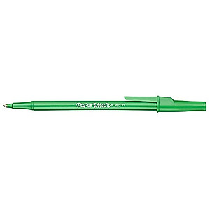 Paper Mate Write Bros Ballpoint Pens, Medium Point (1.0mm), Green, 12 Count (3341131)