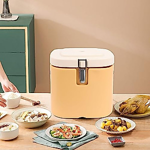 Gdrasuya10 Commercial Insulated Soup Container, 2.5 Gallon Food Warmer Box for Catering, 304 Stainless Steel Liner Portable Food Warmer for Hot or Cold Food, Yellow