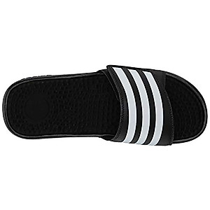 adidas Unisex Adissage Tuned Slides Sandal, Black/White/Black, 7 US Men