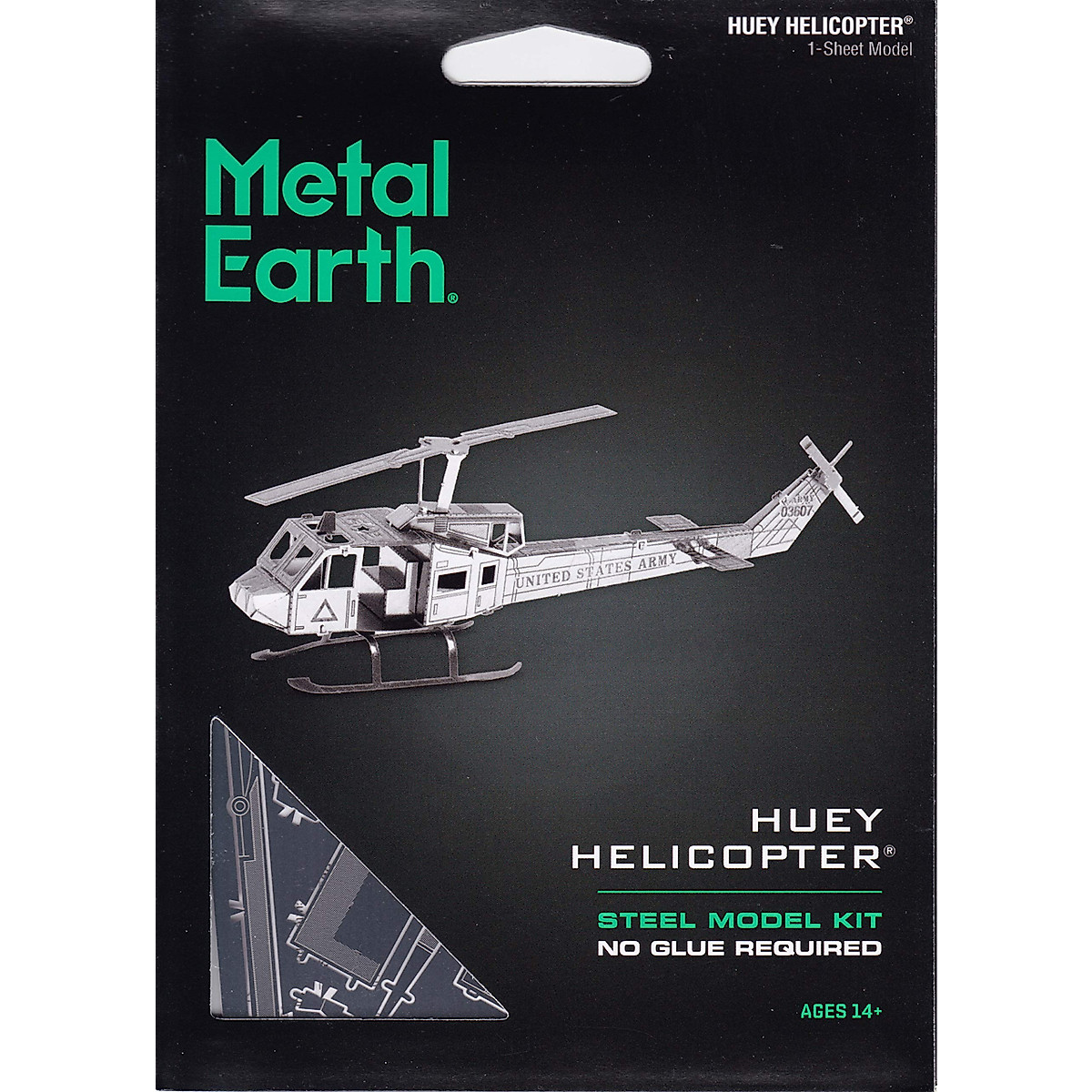 Metal Earth Huey UH-1 Helicopter 3D Metal Model Kit Fascinations