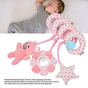 Ejoyous Baby Stroller Hanging Toy, Newborn Pram Crib Plush Toys Infant Spiral Activity Rattle Stroller Car Seat Toy for Babies Boys and Girls()