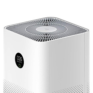 Mi Air Purifier 3H, 3-Layer Integrated 360° cylindrical HEPA filter Removes 99.97% of Pollutants, Delivers 6330 liters of purified air per minute, APP & Voice Control, Whisper Quiet, Only 0.9KW/day