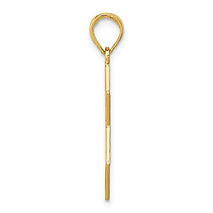 Solid 14k Yellow Gold Star of David Lucky Jewish Menorah Pendant Charm - 27mm x 18mm