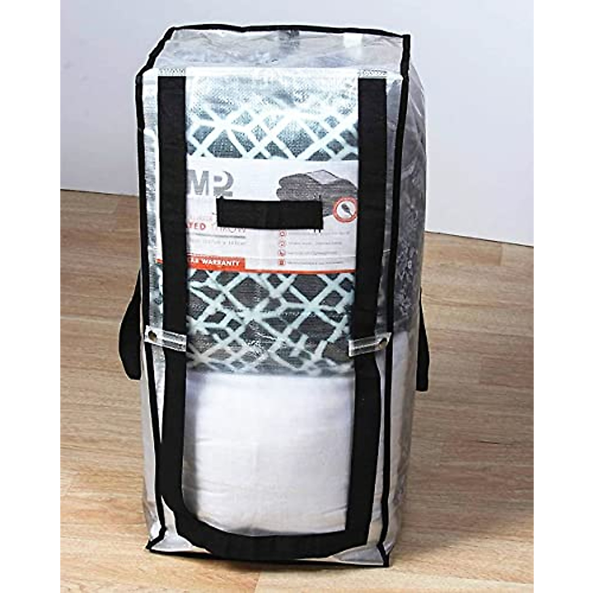 (4 ct) Clear Heavy Duty Extra Large WOVEN FABRIC Storage Bags, Clear Moving Bags, EXTRA LARGE SIZE: 29" L X 18" H X 13.5", Totes with Zippers for Clothing Blanket Storage, Dorm College Moving Supplies Boxes, Clothes Storage Bins (4), bolsas para guardar r