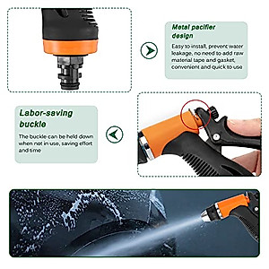 Car Washer Kit - Portable Pressure Washer 12V Water Pump Car Washer, 100W 130PSI, Electric High Pressure Water Washing Kit for Car, Garden, Home, Cleaning, Pet Shower