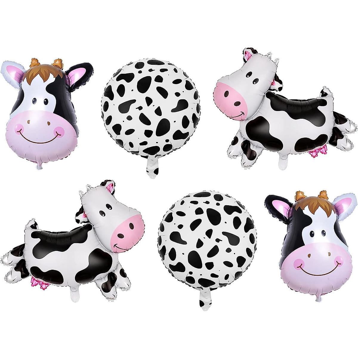 Cow Balloons, Holy Cow Im Two Birthday Decorations Girl Cow Print Balloons 2nd Birthday Party for Cow Farm Animal Theme Cowgirl First Birthday Party Supplies
