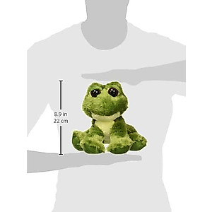 Aurora® Enchanting Dreamy Eyes™ Fantabulous Frog™ Stuffed Animal - Captivating Gaze - Whimsical Charm - Green 10 Inches