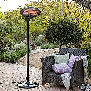 BOZOYYGH Patio Heater - Outdoor Electric Heater with Tip Over,Overheat Protection - 3 Adjustable Power Level from 500-1500W - Super Quiet Patio Heater for Patio,Courtyard,Garage Use