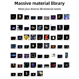 3D Hologram Fan Advertising Display LED Fan, 4 Blade 19.2in Holographic 3D Photos and Videos - 3D Naked Eye LED Fan Best for Store, Shop, Bar, Casino, Holiday, Events Display