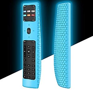 Silicone Protective Case Cover for New XRT136 Vizio Smart LCD LED TV Remote Control,Shockproof XRT136 Vizio Remote Replacement Case,Lightweight Remote Bumper Back Covers-Night Glowblue in The Dark