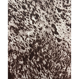 Suede Velvet Longhorn Spotted Cow Print Cowabunga Fabric Upholstery / 54" Wide/Sold by The Yard (Chocolate)