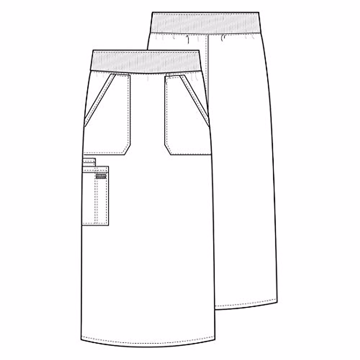 Scrubs Uniform Skirt Workwear Professionals, Rib-Knit Waist, Soft Stretch WW510, XS, Royal